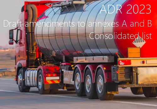 ADR 2023: Draft amendments to annexes A and B of ADR for entry into ...