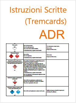 Istruzioni Scritte (Tremcards) ADR
